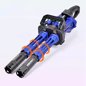 Double-Barreled Gatling Gel Machine Gun With Flash